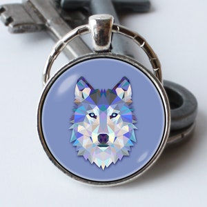 Wolf Head Necklace Wolf Pendant Animal Jewelry Wolf Jewelry Blue ...