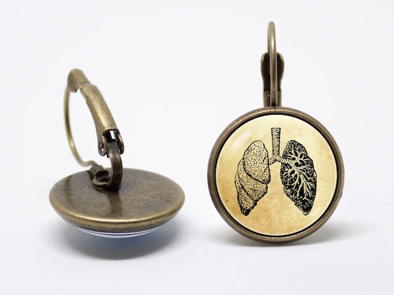 Nurse Gift Lungs Earrings Anatomical Lungs Jewelry Human Lungs | Etsy