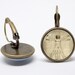 Da Vinci Earrings Vitruvian Man Earrings Da Vinci Art Vintage Style ...