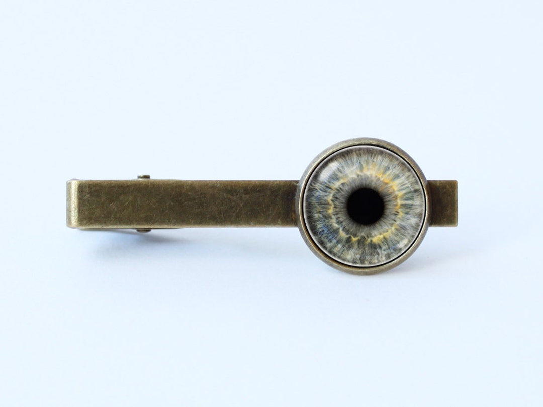 Eye Tie Clip Grey Eye Tie Bar Eyeball Tie Clip Human Eye Tie Clip Gift ...