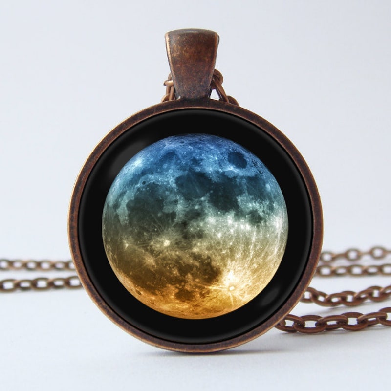 Full Moon Pendant - Etsy