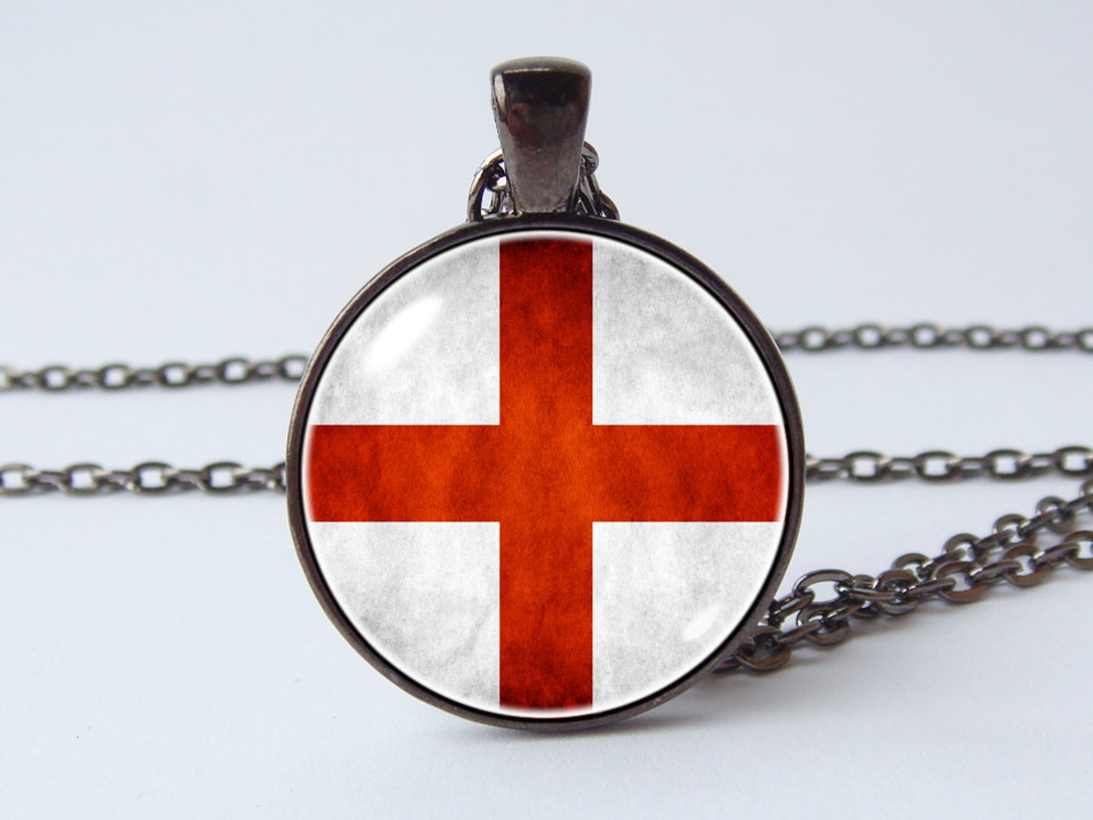 St George Cross Keychain English Flag Key Ring English Jewelry Flag of ...