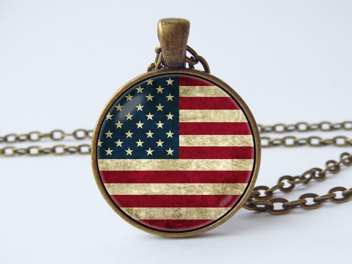 American Flag Keychain US Flag Key Ring Patriotic Jewelry - Etsy