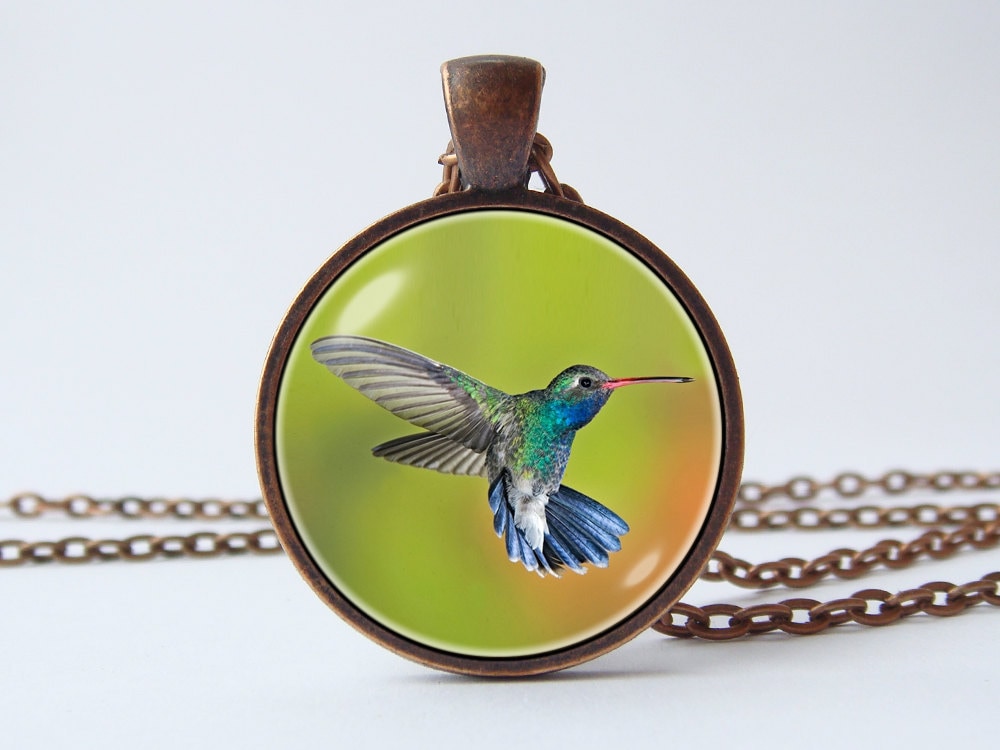 Colibri Necklace Bird Pendant Animal Jewelry Hummingbird Bird Little ...