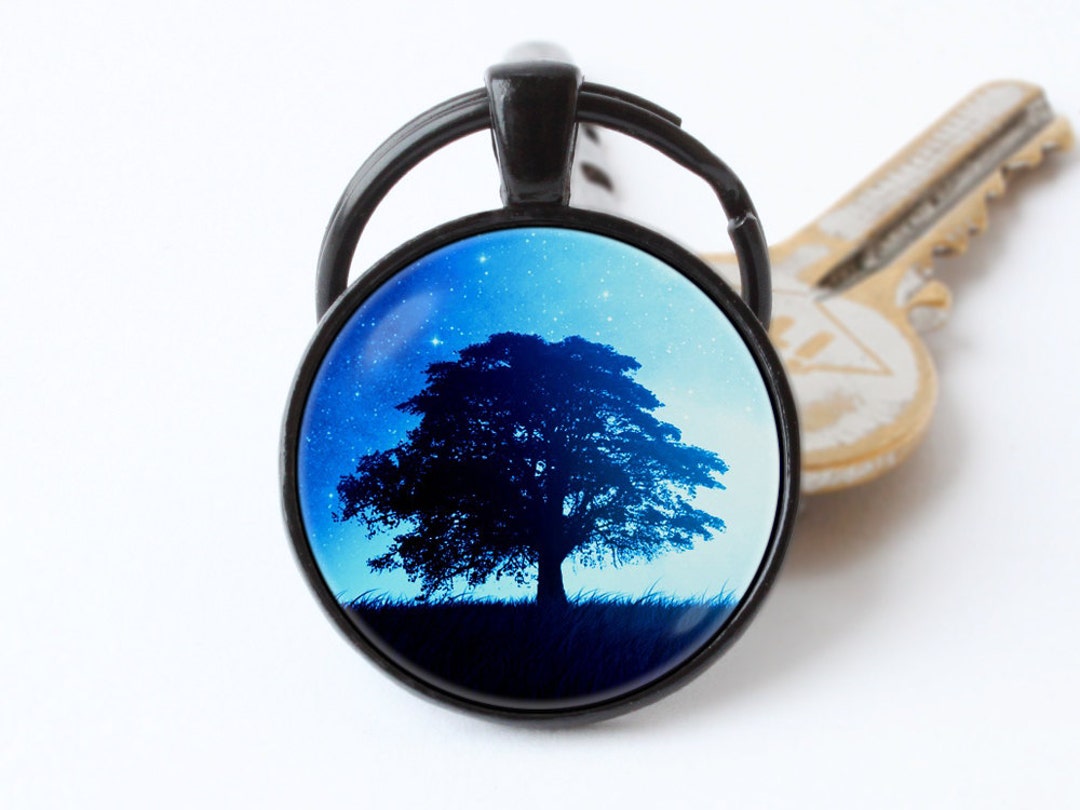 Keychain Tree Tree Key Ring Night Tree Pendant Tree of Life Family ...