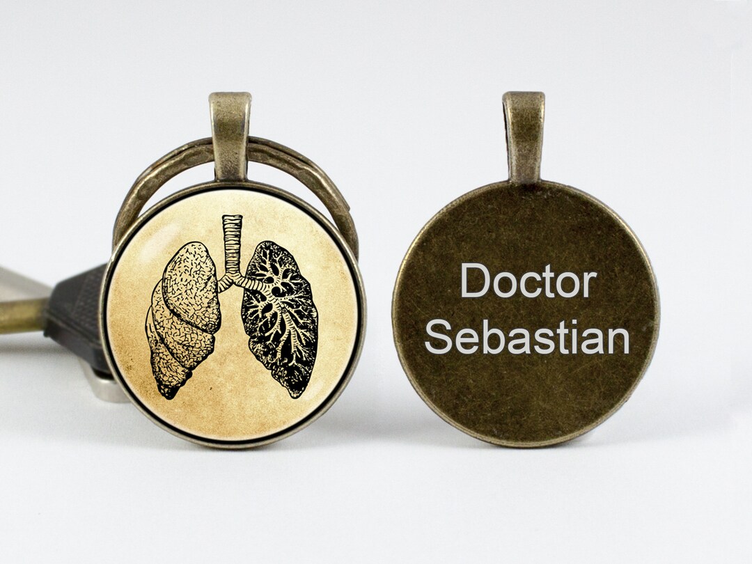 Customized Keychain Lungs Personalized Gift Lungs Key Ring Custom Key ...