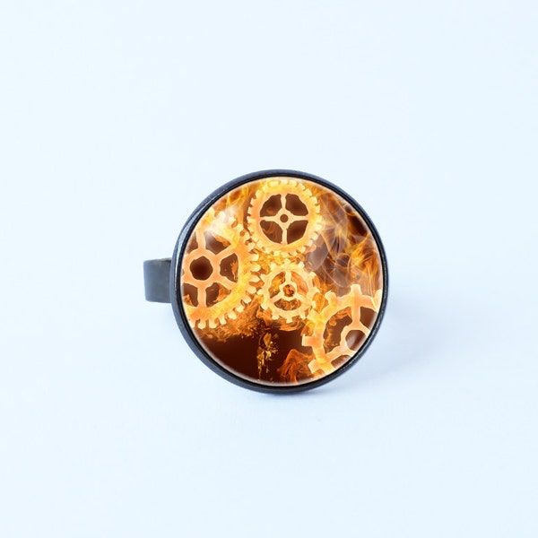 Cog Gear Ring - Etsy