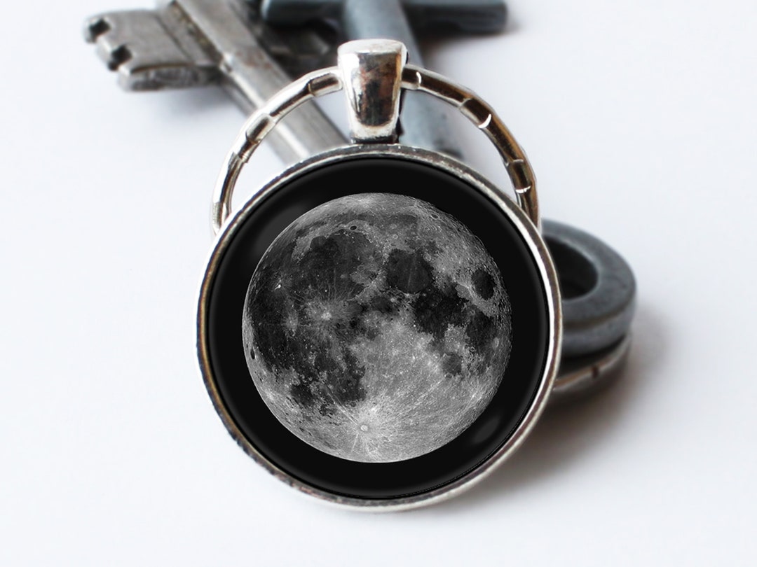 Lunar Key Chain Moon Keyring Full Moon Keychain Moon Gift Moon Keychain ...