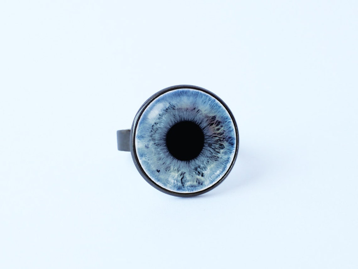 Human Eye Ring Blue Eye Ring Eye Ring Eye Jewelry Girls Gift - Etsy