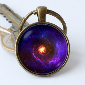 Key Chain Nebula Galaxy Keychain Christmas Gift Nebula Keyring Cosmos ...