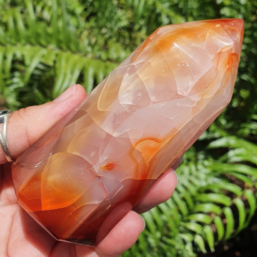 Purple Carnelian Tower, Sacral Chakra - Etsy