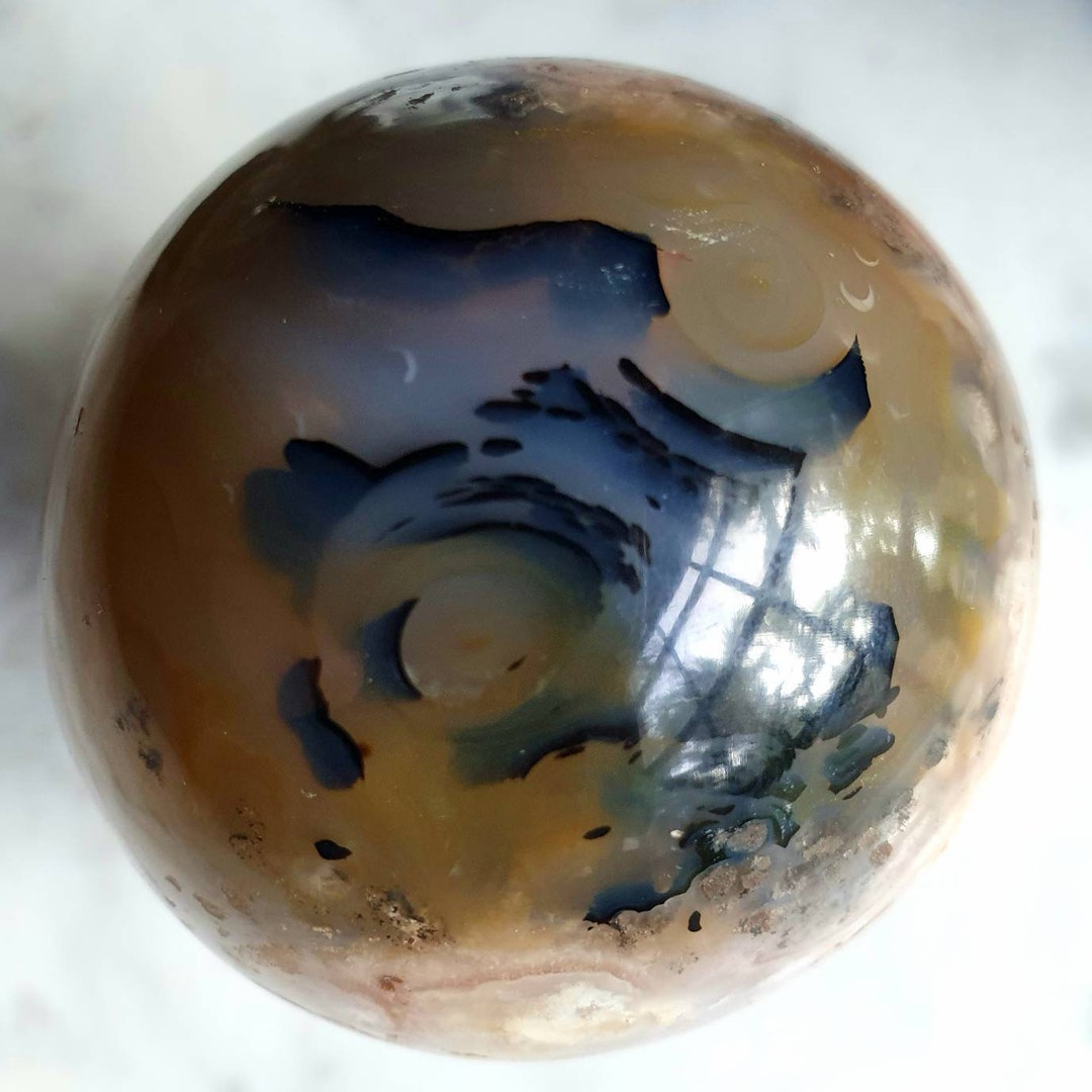 Flower Agate Sphere, Cherry Agate Sphere From Madagascar, Cherry ...