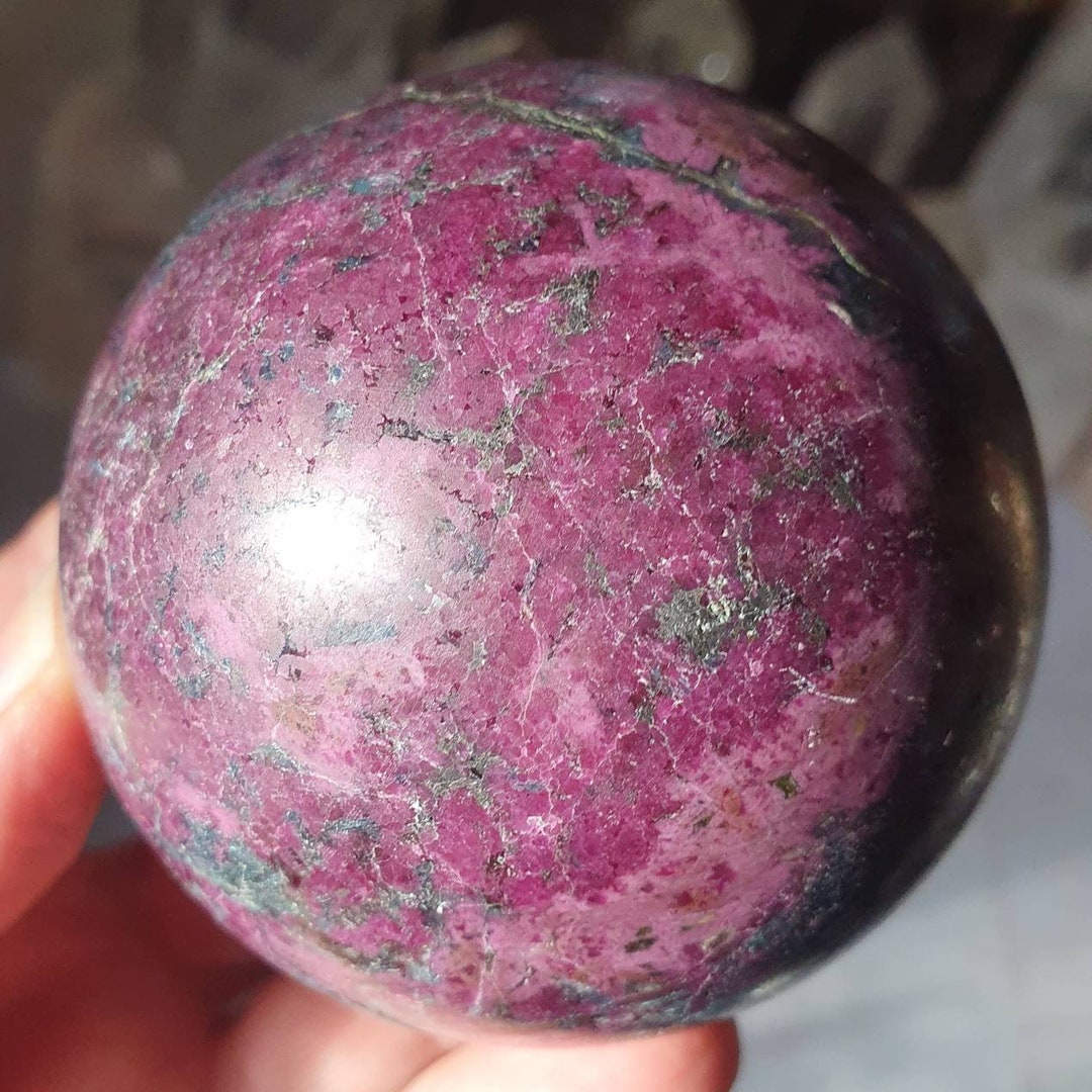 1.3 Lb Large Ruby Sphere Ruby in Kyanite Sphere Free - Etsy
