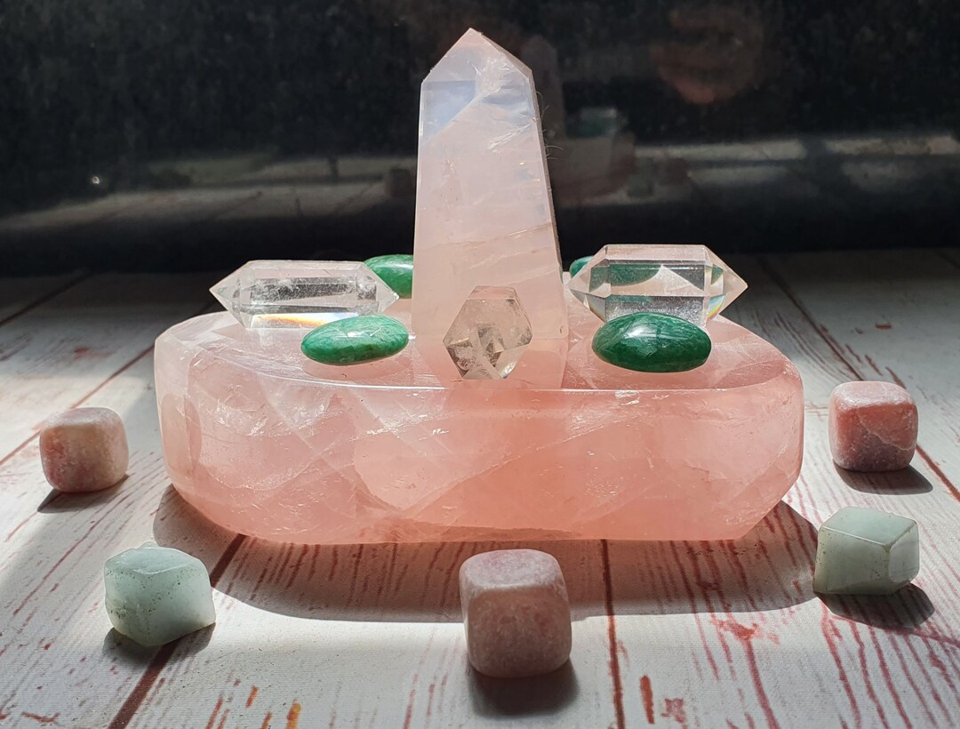 Love Manifestation Grid, Heart Chakra Crystal Grid, Rose Quartz ...