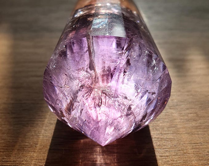Amethyst 24 Sided Vogel Style Cut Crystal With Stand - Etsy