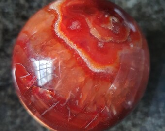 Carnelian Crystal Sphere From Madagascar - Etsy
