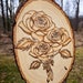 Handmade Wood Burned Rose Art - Etsy
