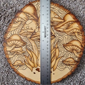 Handmade Wood Burned Mushroom Art - Etsy