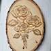 Handmade Wood Burned Rose Art - Etsy
