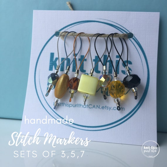 Stitch markers / knitting markers / snag free / sets 3 5 7 | Etsy