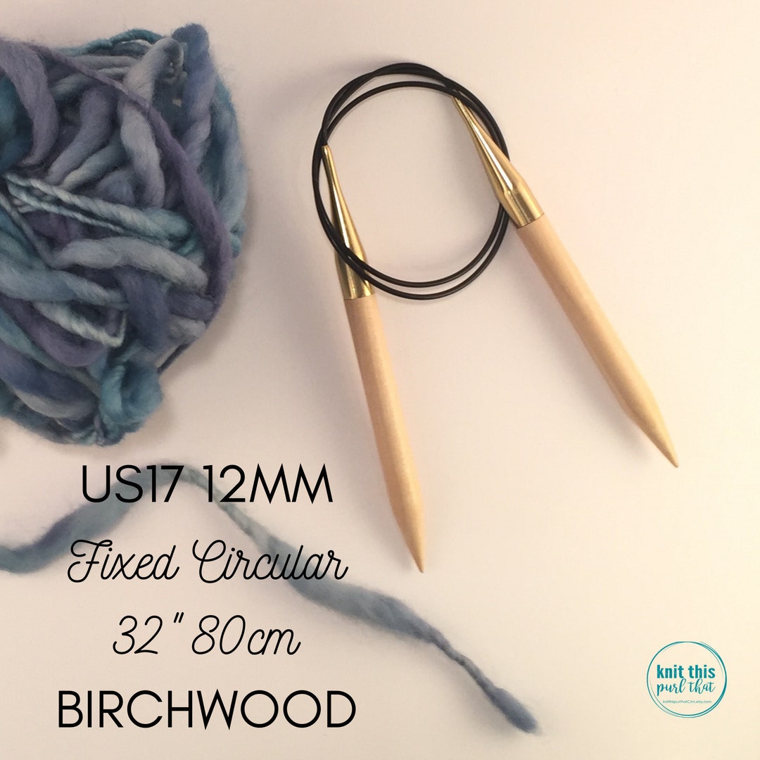 Us17/12mm / Fixed Circular Knitting Needles / 32"/80cm Cable Knitting ...
