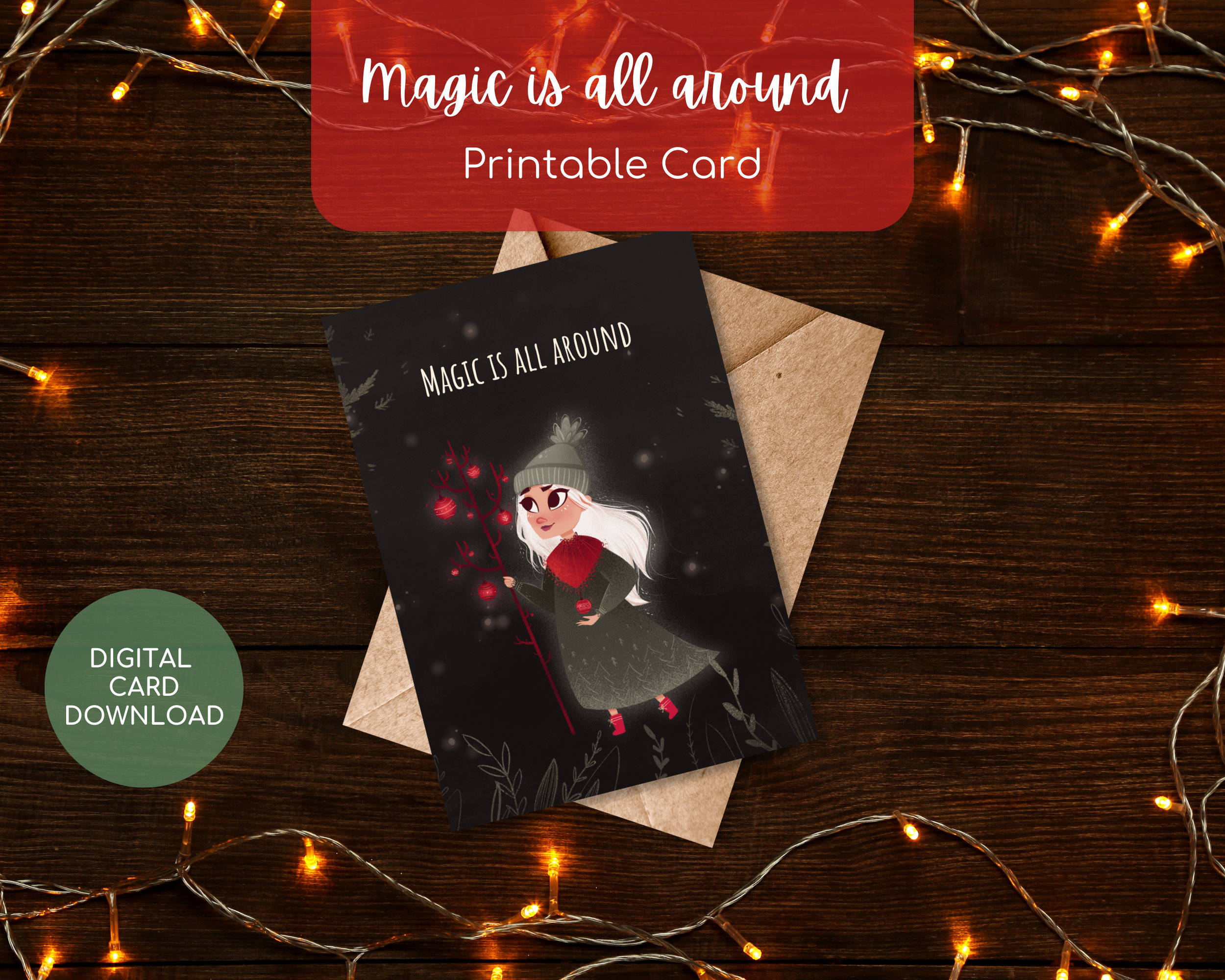 Magic is All Around Printable Card. Creative and Unique Digital ...