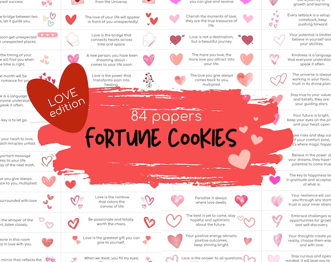 Fortune Cookie Fortune Printable Sayings | Valentine Messages ...