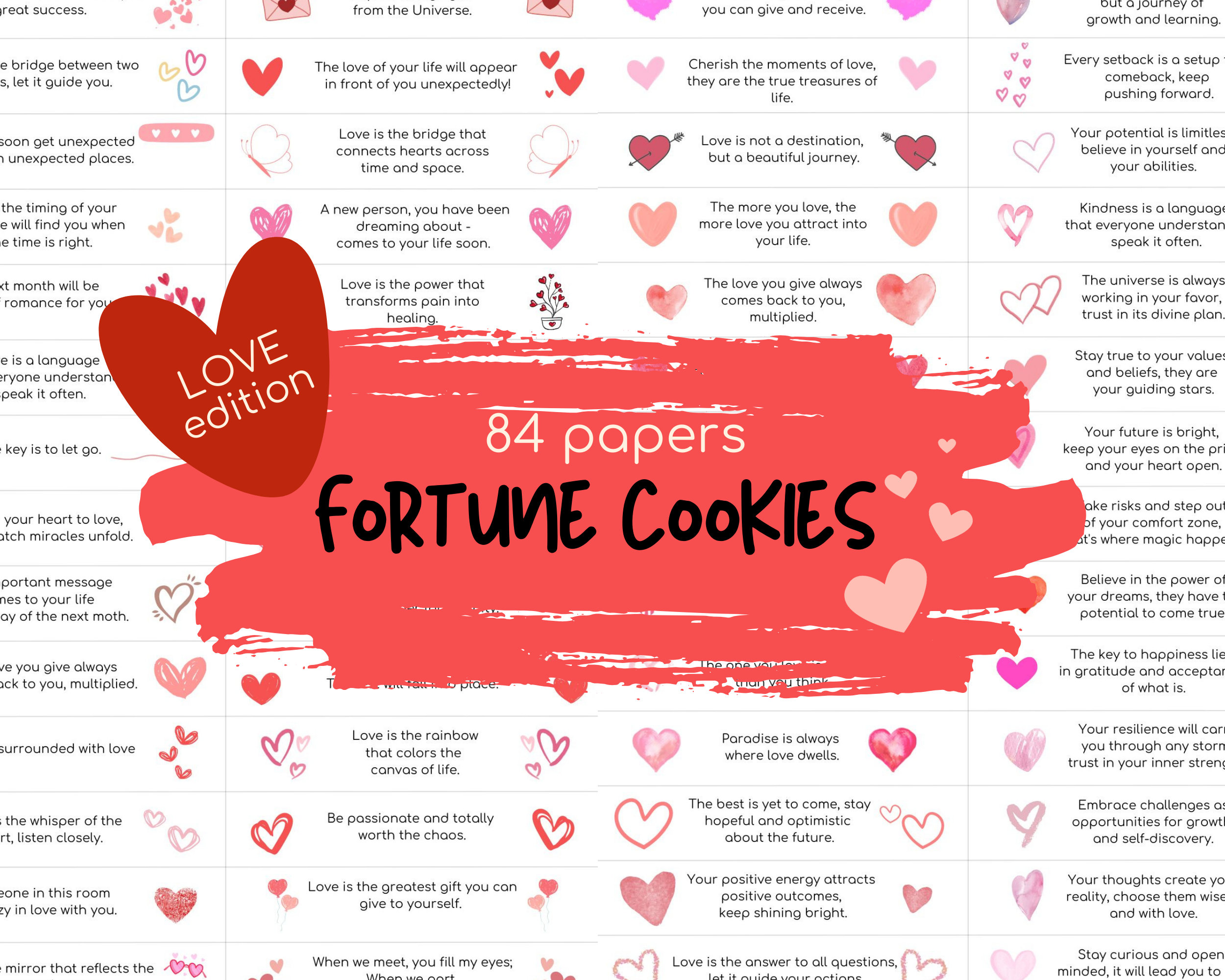 Fortune Cookie Sayings Printable