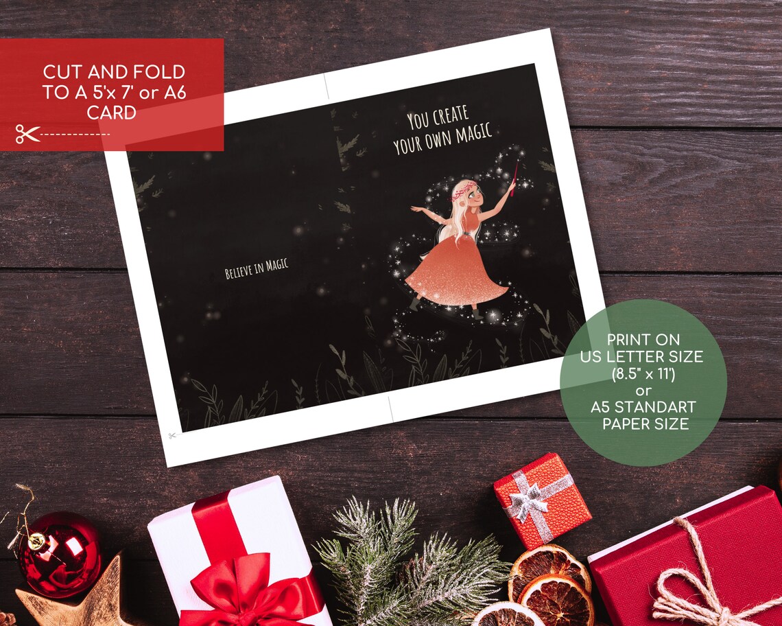 You Create Your Own Magic. Printable Christmas Card. Creative and ...