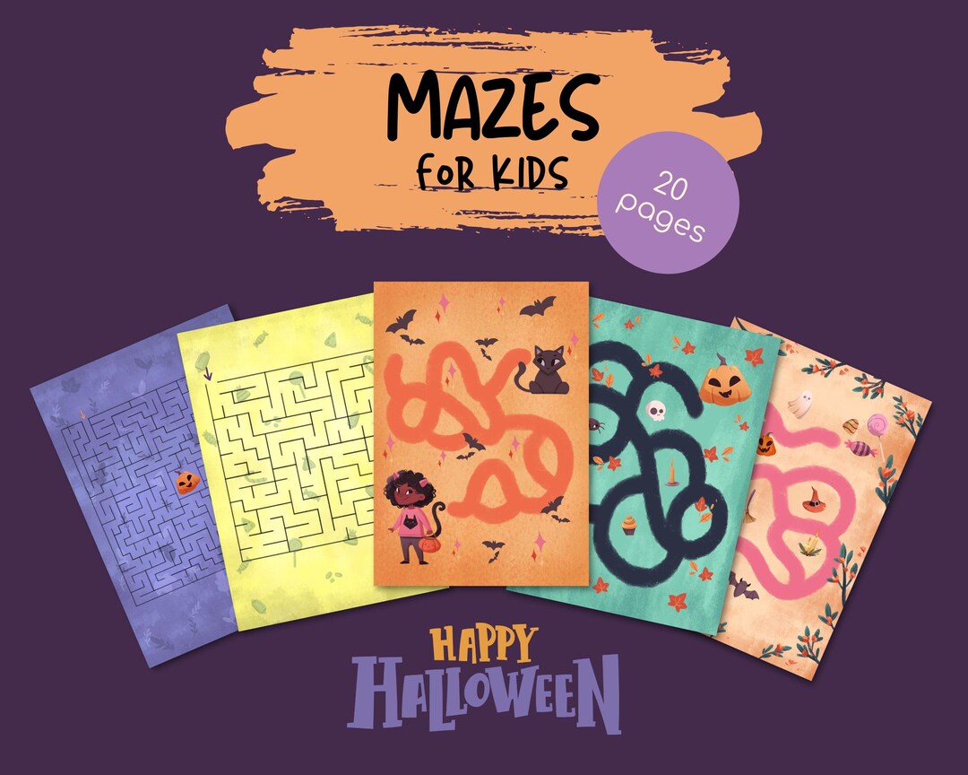Halloween Mazes for Kids. Digital Download. Ready to Print - Etsy