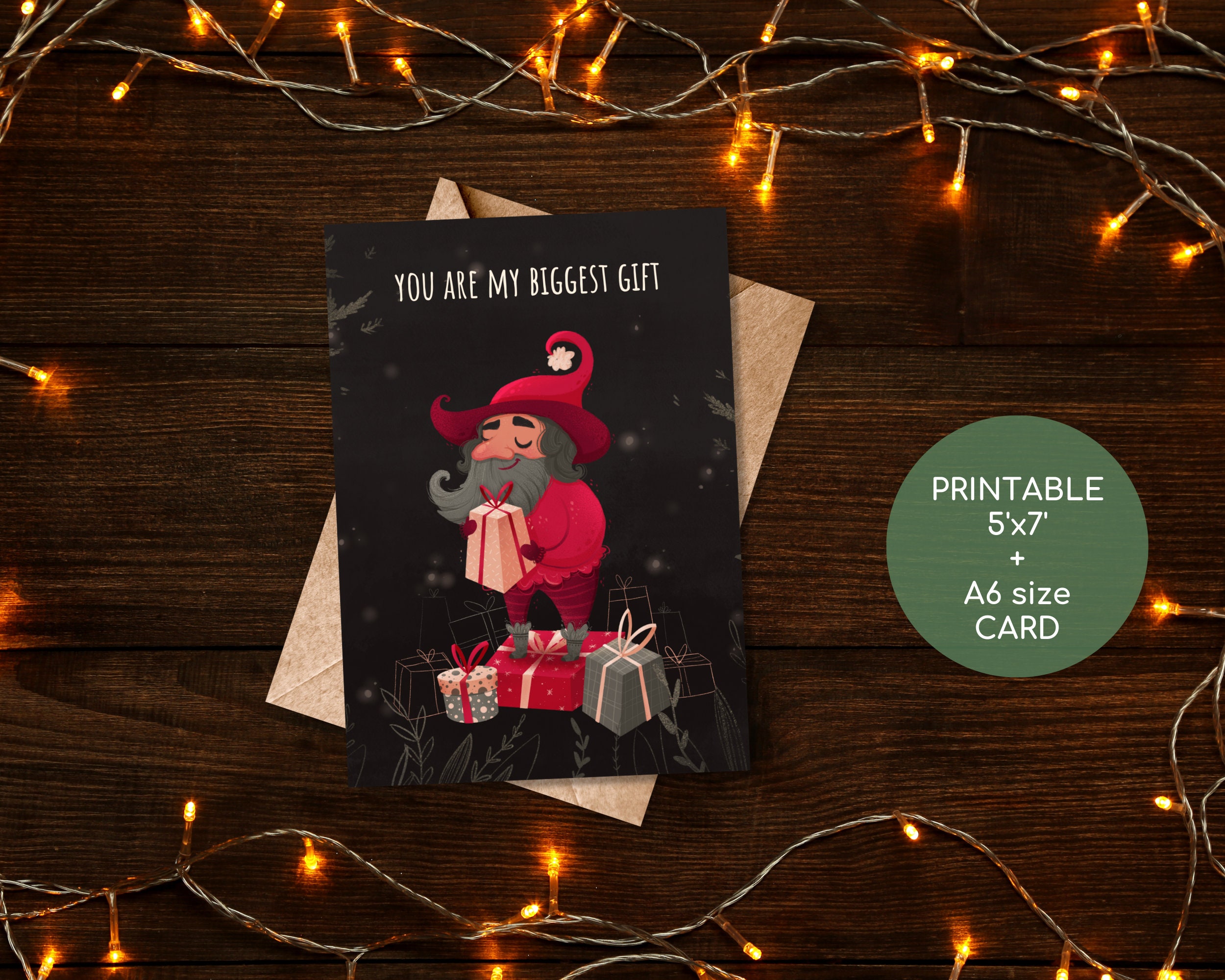 You Are My Biggest Gift. Printable Card. Digital Creative and Unique ...