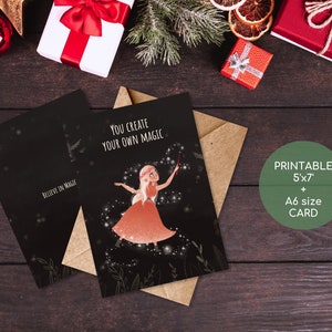 You Create Your Own Magic. Printable Christmas Card. Creative and ...