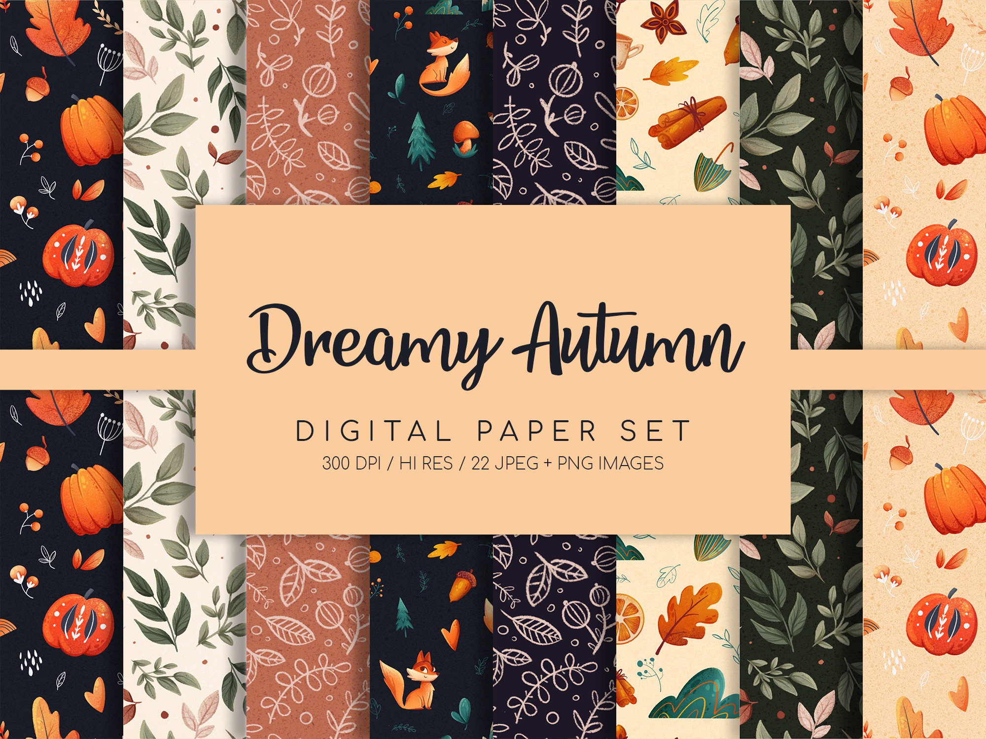 Dreamy Autumn Digital Papers - Etsy