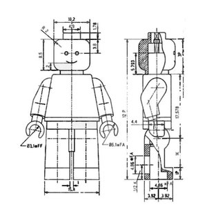 LEGO TECH FIGURE 1979 Patent Drawing.a4 Poster Art Print. Vintage ...