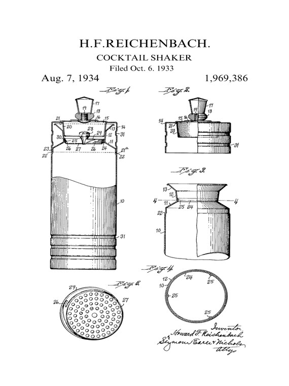 Cocktail Shaker Drawing