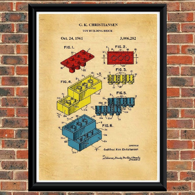 Patent Poster for Legos - Etsy UK