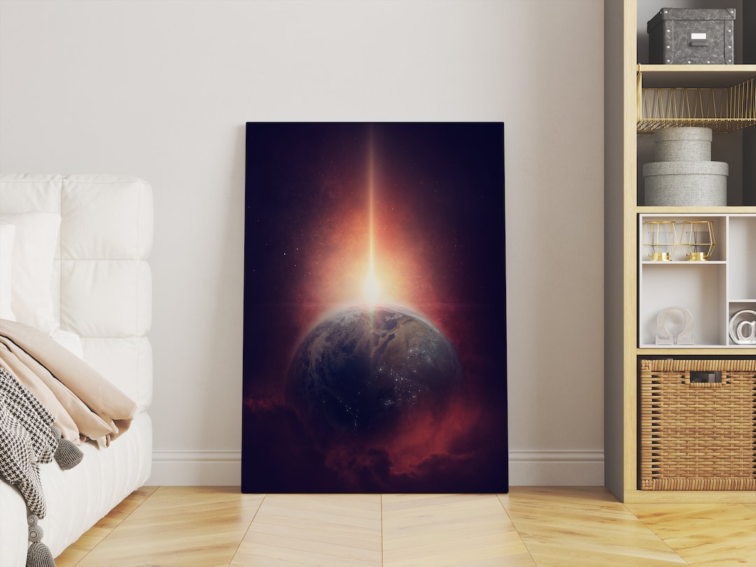 Earth and Universe Infinite Beauty Canvas Painting Universe - Etsy