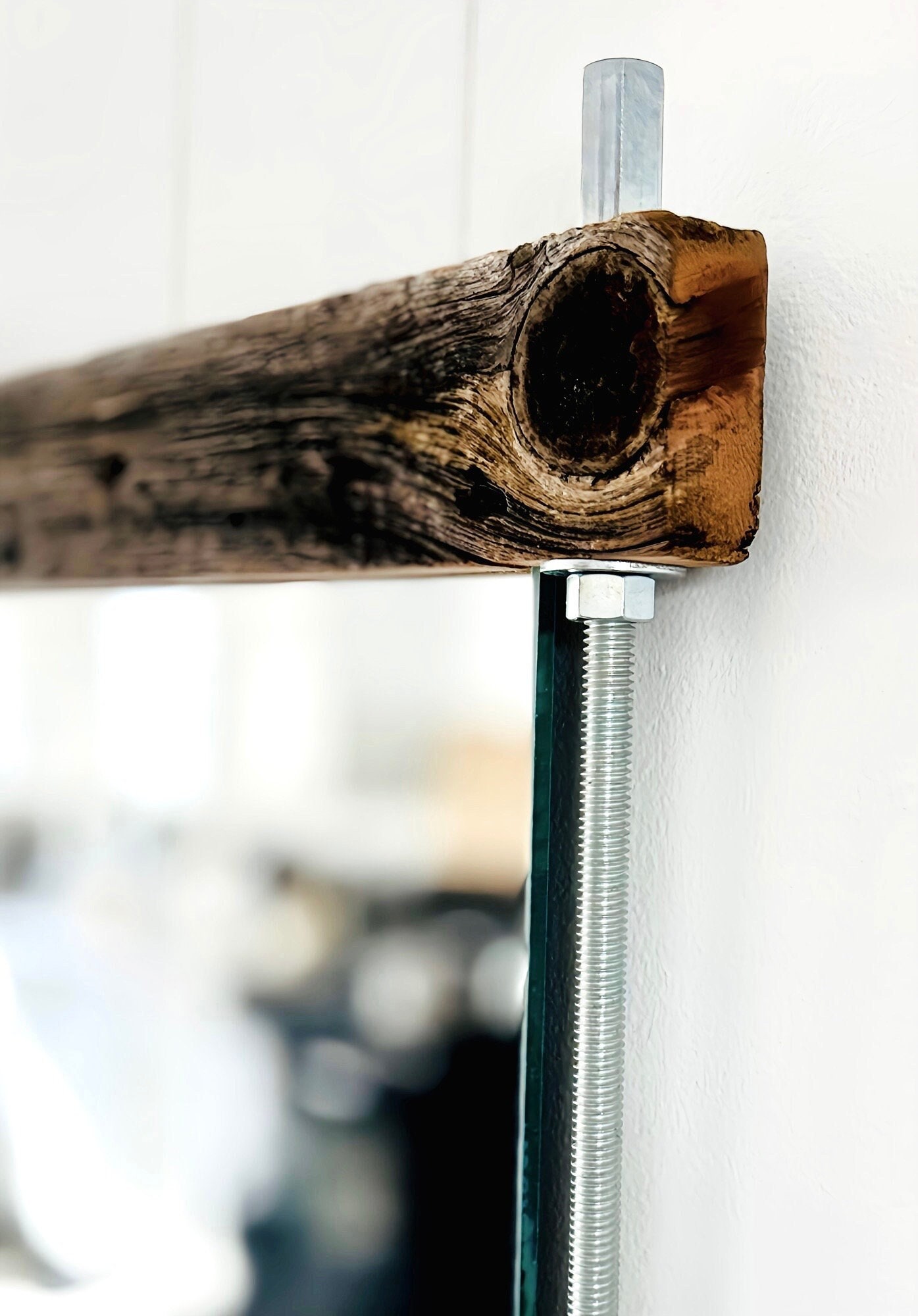 Rustic Farmhouse Reclaimed Wood Wall Mirror Antique, Wood Wall Mirror ...