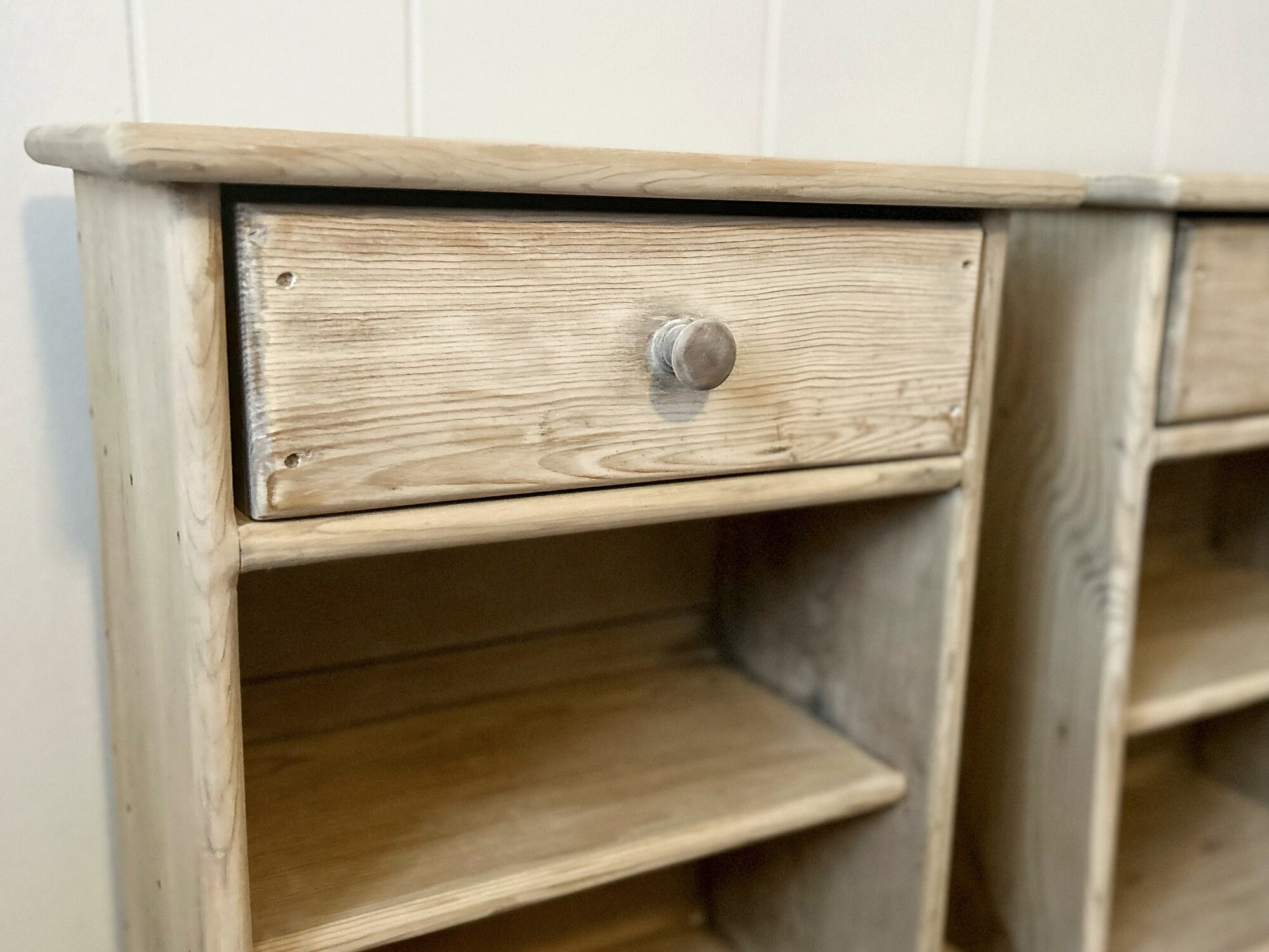 Pair of Vintage French Rustic Pine Bedside Tables With Drawer and a ...