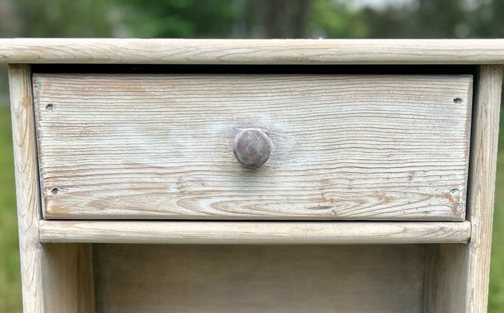 Pair of Vintage French Rustic Pine Bedside Tables With Drawer and a ...