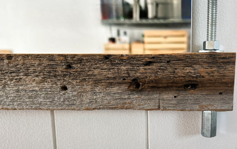 Rustic Farmhouse Reclaimed Wood Wall Mirror Antique, Wood Wall Mirror ...