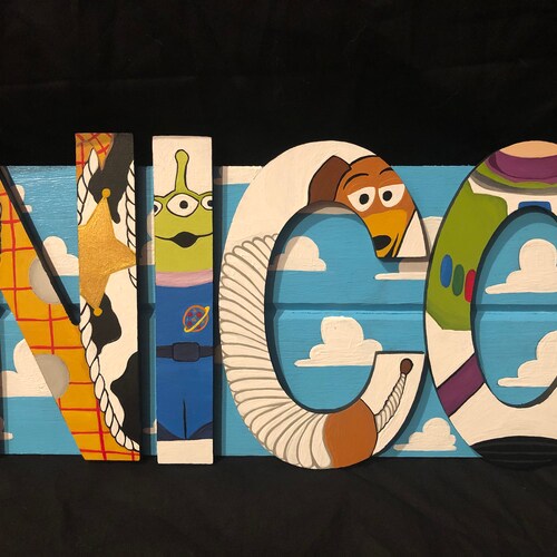 Noahs Ark Animal Noah Custom Hand Painted Nursery Letters - Etsy