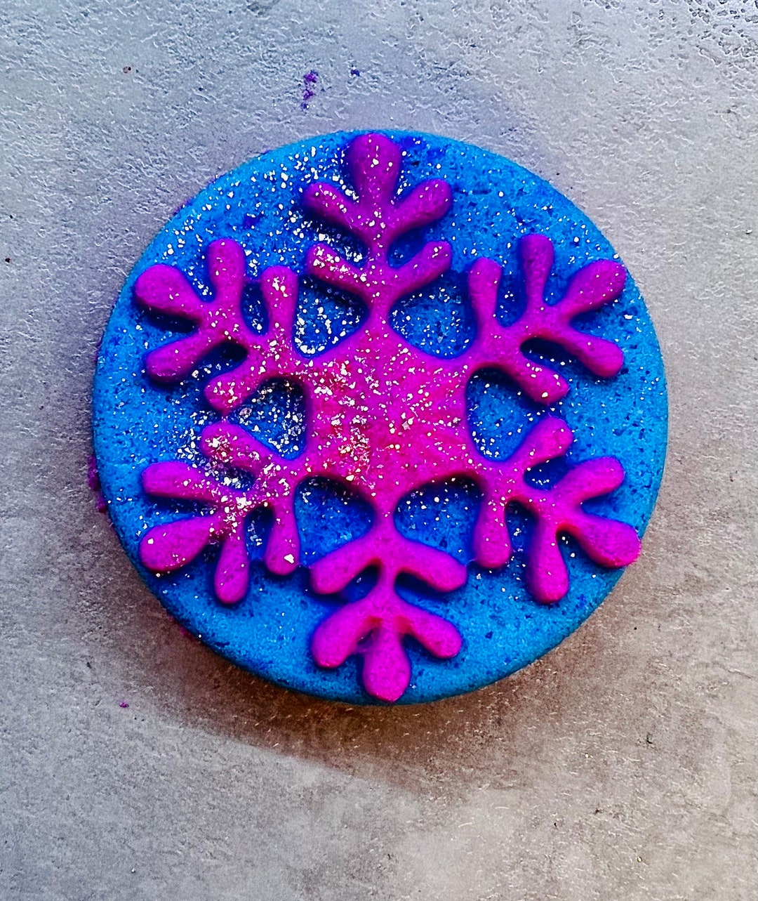 SNOWFLAKE Bath Bomb Christmas Gift Natural Fun for Kids Handmade, Vegan ...