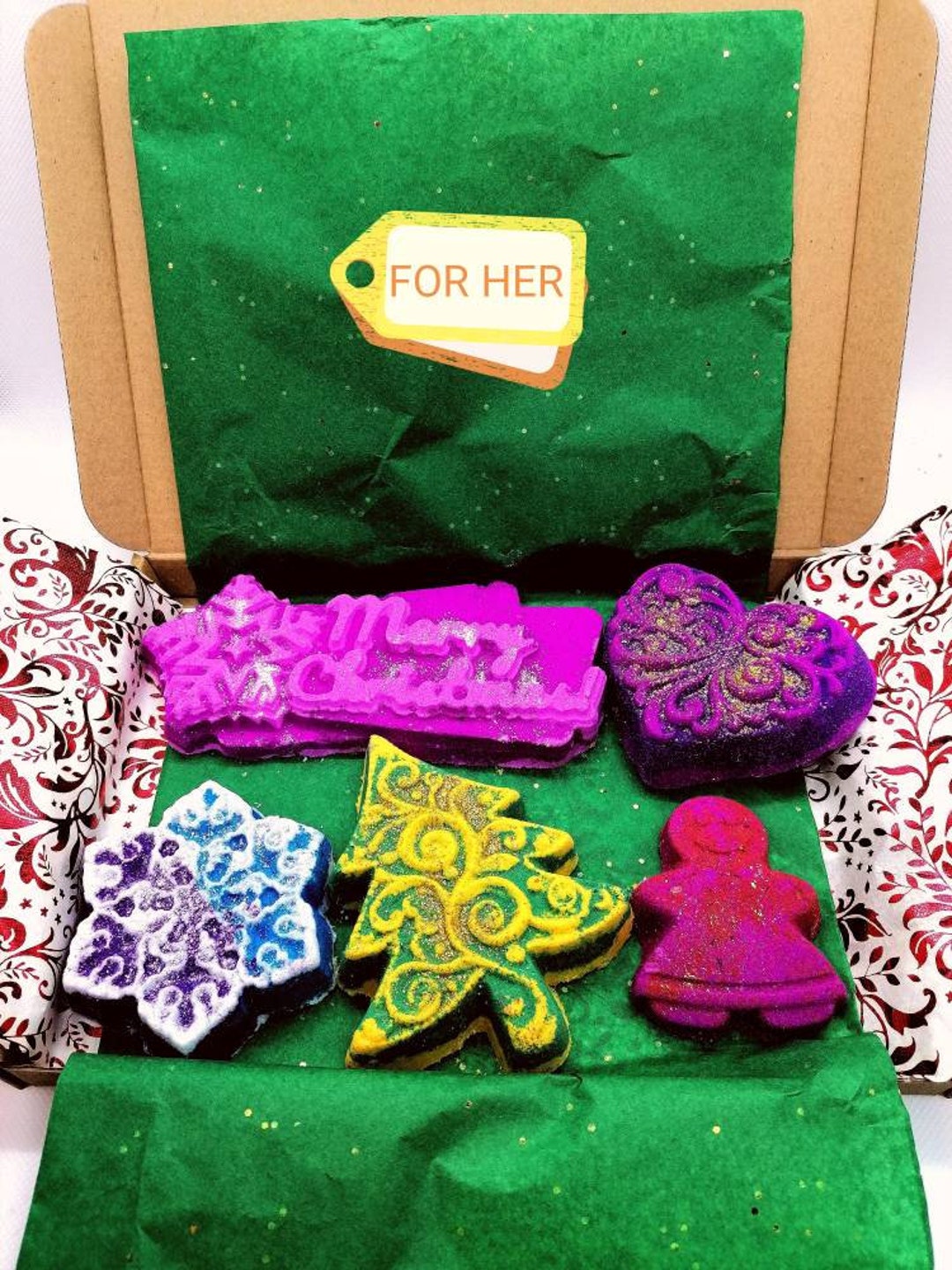 CHRISTMAS Gift Set/ Complementary Gift Wrap and Free Card/ Natural/ Fun ...