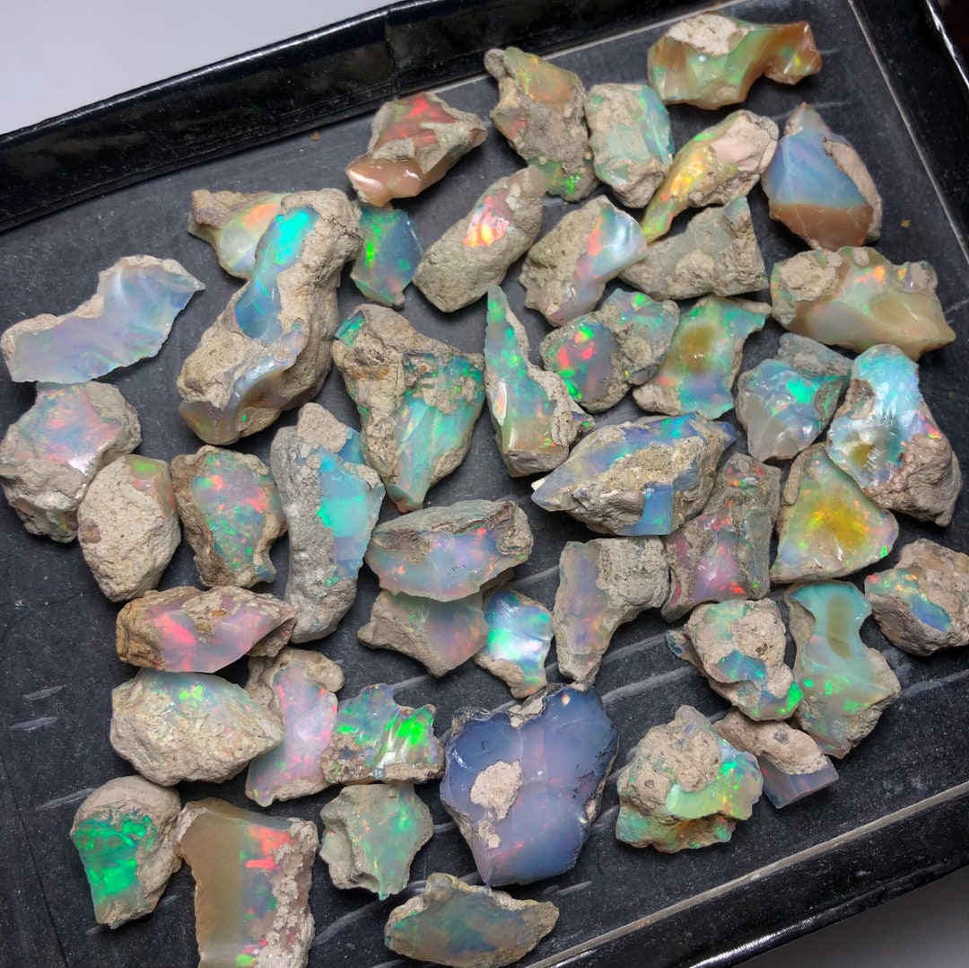 Opal Raw Crystal, 50 Carat Lot Wholesale Opal Uncut Raw, Opal Raw Stone ...
