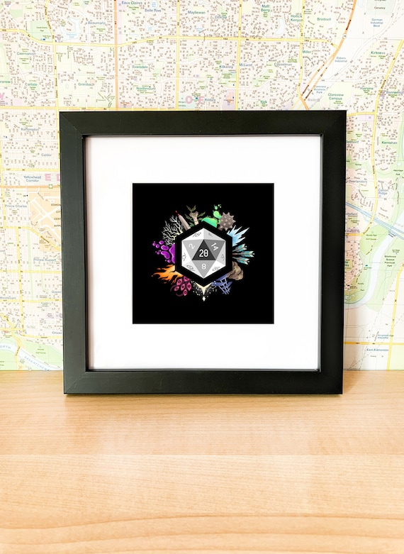 D20 DND Damage Types 5x5 Art Print Postcard | Etsy