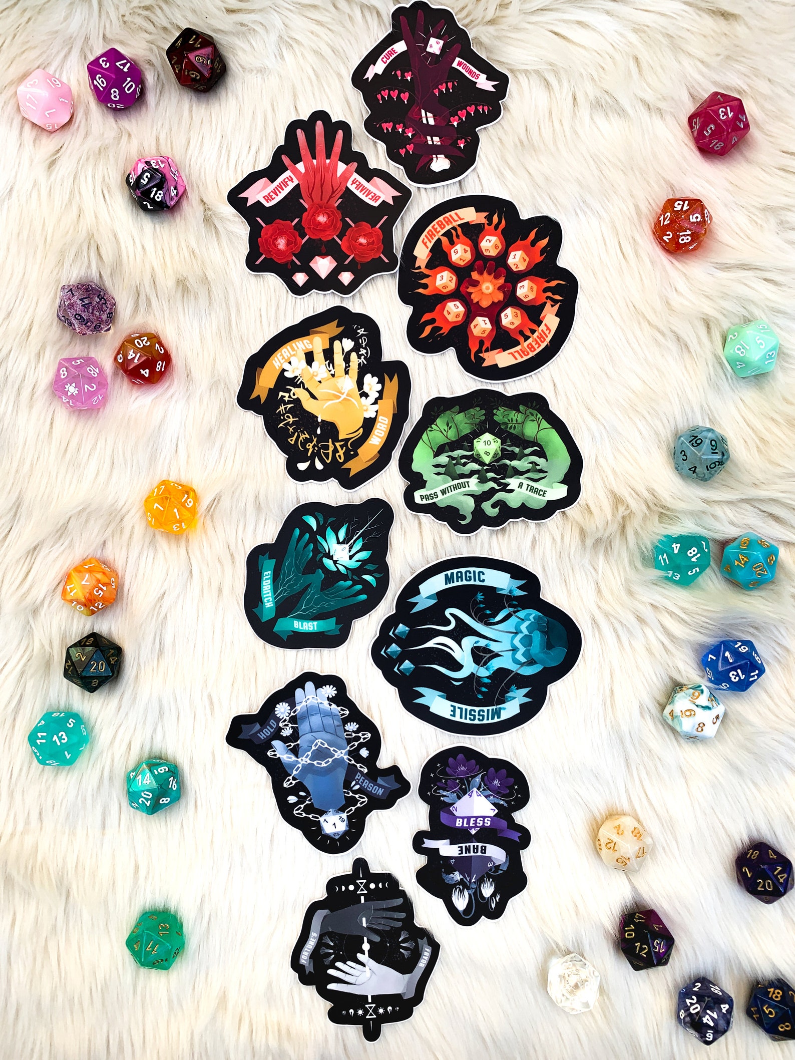 Spell Stickers Dungeons and Dragons DND - Etsy