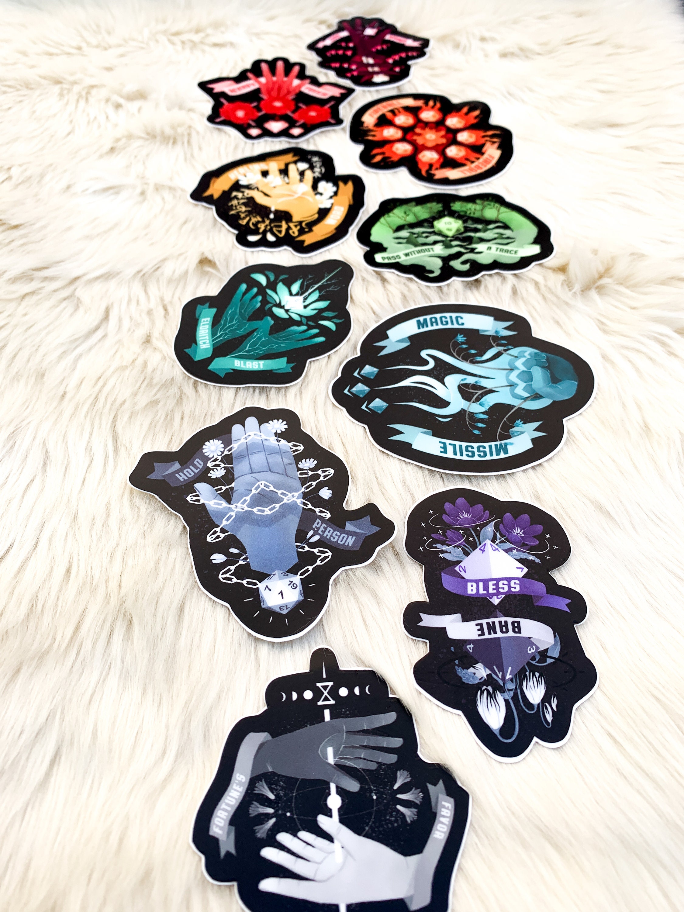 Spell Stickers Dungeons and Dragons DND - Etsy