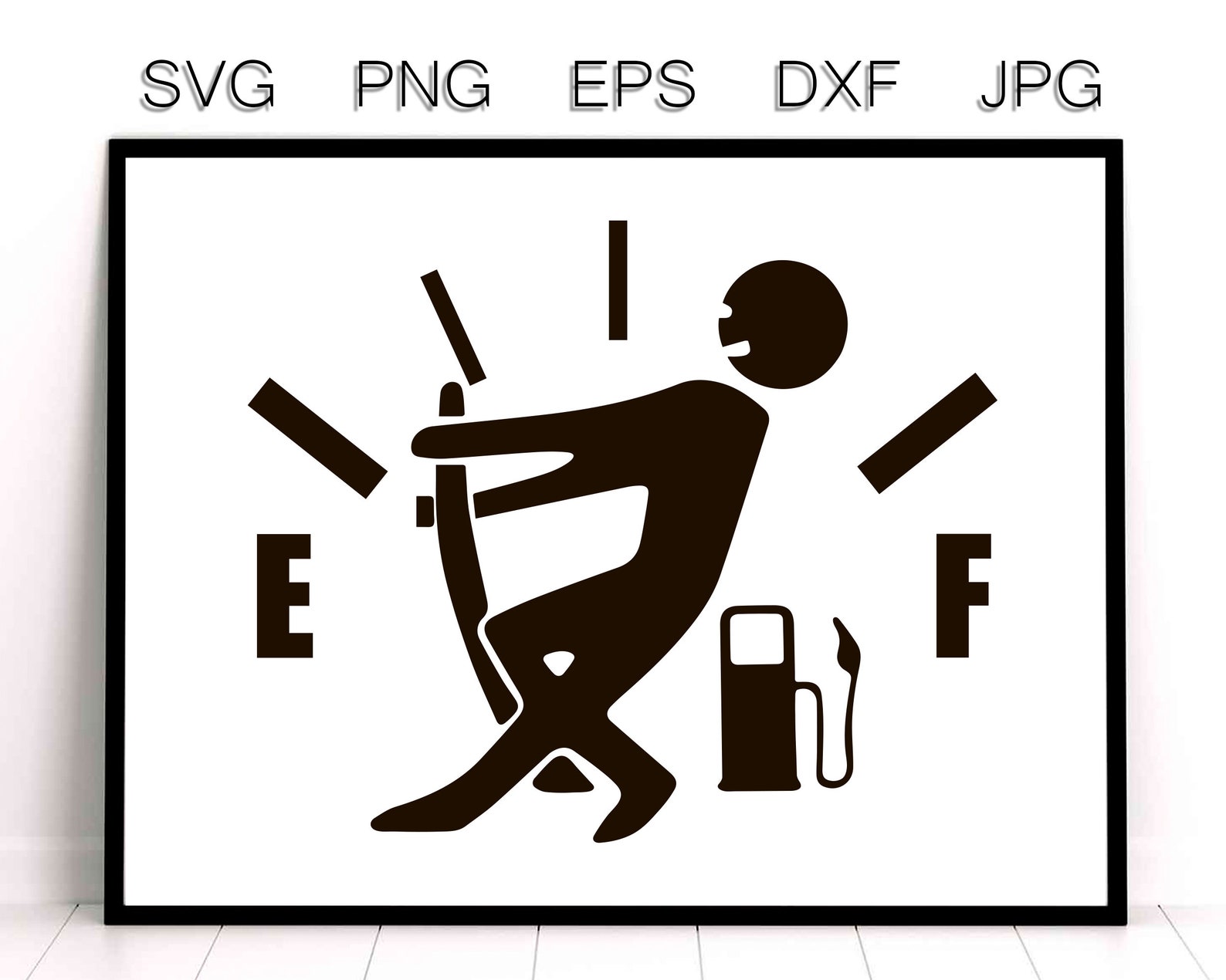 Low Fuel Funny Logo Ran Out off Gas Svg Vector File to - Etsy