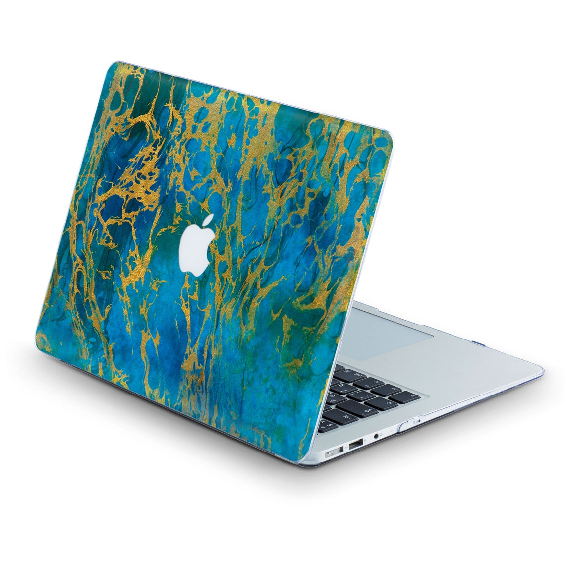 Gold Aqua Marble MacBook Air 11 13 Case Blue Marble MacBook | Etsy